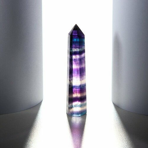 Школа талантов Кристалл из натурального камня «Фиолетовый флюорит», высота: от 6 до 7 см