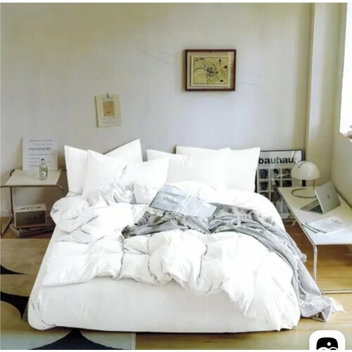 Комплект постельного белья, однотонное, Жатка, 1,5-спальный, наволочки 70x70