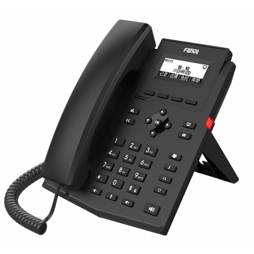 Телефон Fanvil IP 2xEthernet 10/100, LCD 128x48, дисплей 2,3, 2 аккаунта SIP, G722, Opus, Ipv-6, порт для гарнитуры, книга на 1000 записей, 6-ти сторонняя аудиконф, POE, бп (X301P)