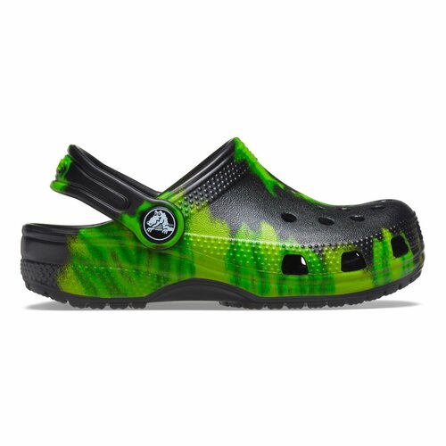 Сабо Crocs, размер 28 RU, черный, зеленый