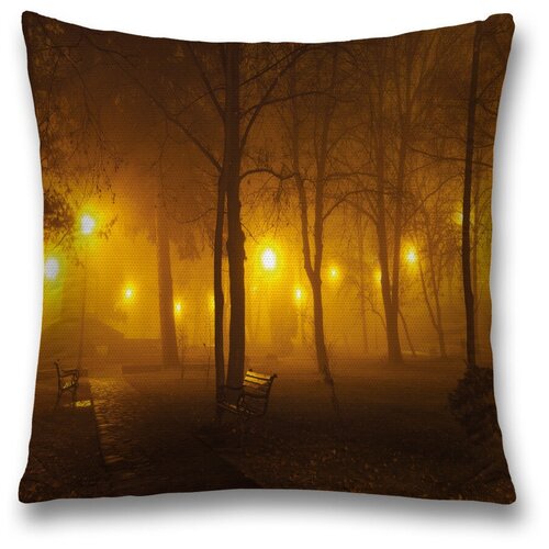 Наволочка декоративная на молнии, чехол на подушку JoyArty "Туманные дорожки" 45х45 см