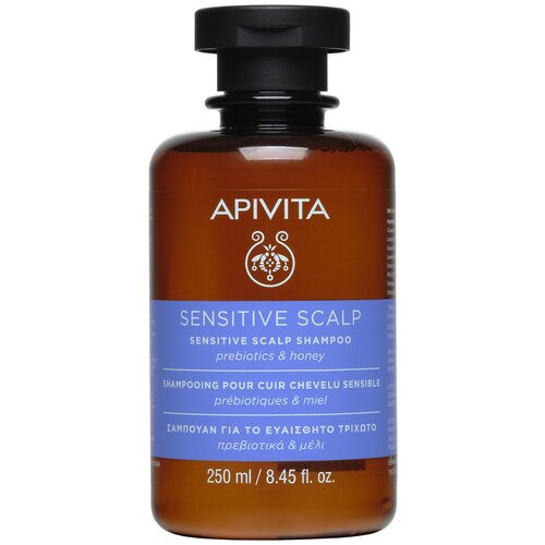 Apivita шампунь Sensitive Scalp Prebiotics & Honey Shampoo, 250 мл