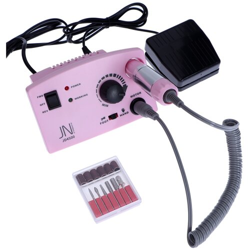 Аппарат для маникюра и педикюра JessNail JD4500, 30000 об/мин, розовый