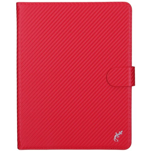 Универсальный чехол-книжка для планшетов 9-11 дюймов ( 252 * 195 мм ), карбон красный