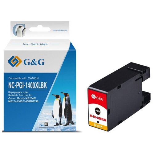 Картридж струйный G&G PGI-1400XL BK чер. для Canon MB2050/MB2350/MB2040