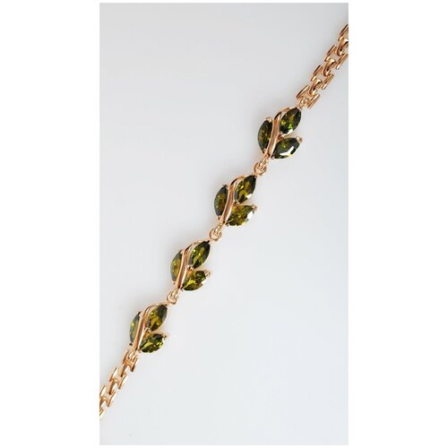 Плетеный браслет Lotus Jewelry, перидот, размер 18 см, зеленый