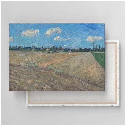 Картина на холсте с подрамником / Van Gogh - The Ploughed Field, 1888 / Ван Гог