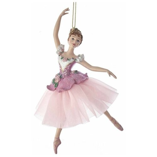 Ёлочная игрушка "Балерина-цветочница", полистоун, 16.5 см, Kurt S. Adler