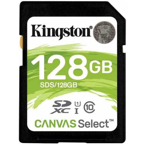 Карта памяти Kingston Canvas Select Plus SDXC UHS-I Cl10, SDS2/128Gb