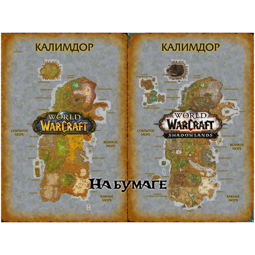 Калимдор из World of Warcraft (80х120 см, бумага)