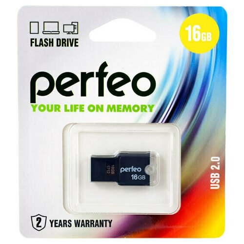 USB Флеш-накопитель USB накопитель Perfeo 16GB M01 Black