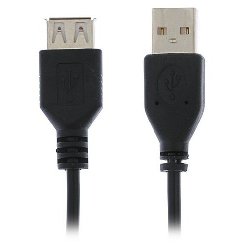 Кабель-удлинитель "Гарнизон" GCC-USB2-AMAF-1.8M, USB2.0, A(m)-A(f), 1.8 м, черный