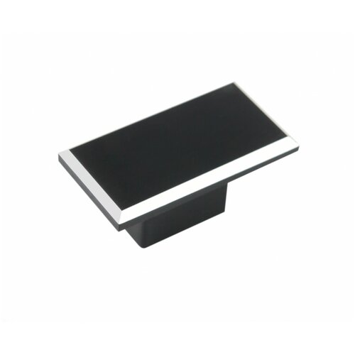 Ручка мебельная URBANISM, длина - 50 мм, установочный размер - 16 мм, цвет - Чёрный матовый/алюминий, материал-алюминий, RS061BL/AL