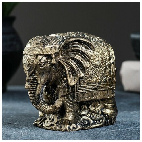 Фигура "Индийский слон" старое золото 12х8х6см