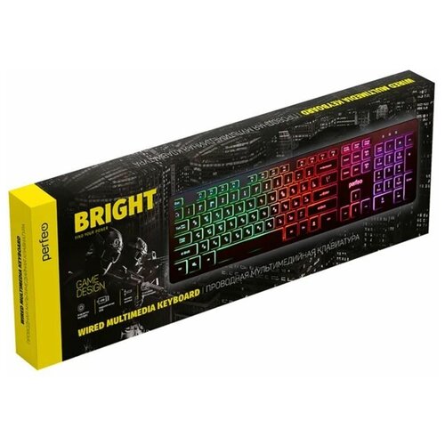 Игровая клавиатура проводная Perfeo BRIGHT (PF-B4891), черный