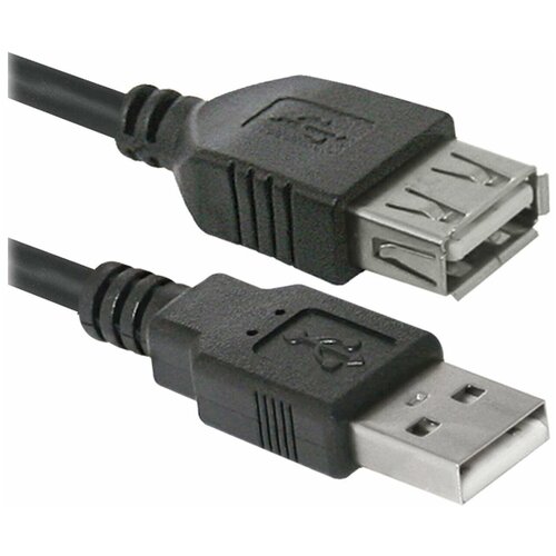 Кабель-удлинитель USB 2.0, 1,8 м, DEFENDER, M-F, для подключения периферии, 87456, 511524