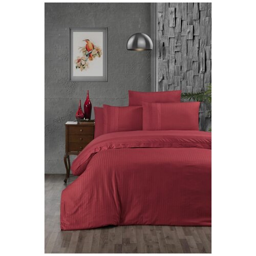 Комплект постельного белья из ранфорса Gala Red Karven (красный), Евро (наволочки 50x70)