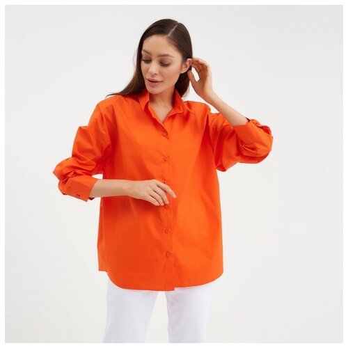 Рубашка  MIST, размер 46, черный, оранжевый