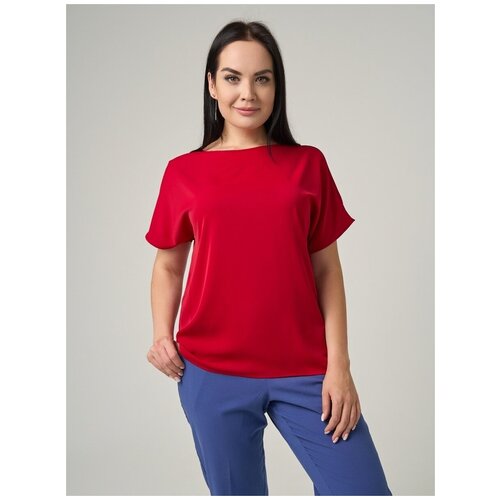 Блуза  DiSORELLE, размер 54, красный