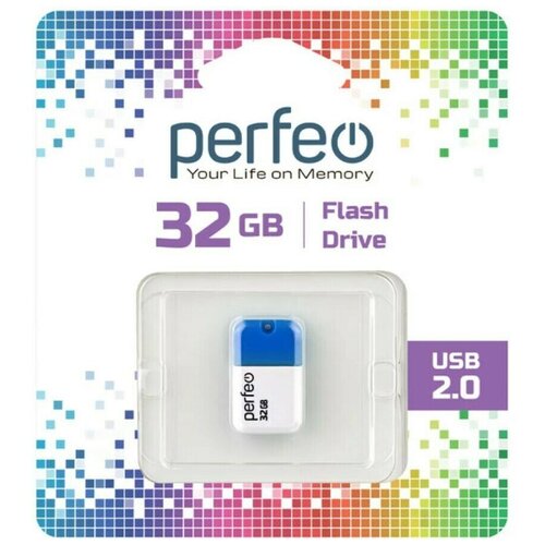 Накопитель USB 2.0 32гб Perfeo M 04, синий