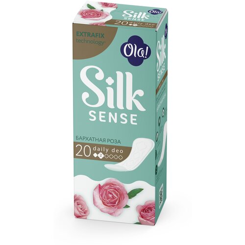 Ola! прокладки ежедневные Silk Sense Daily , 2 капли, 20 шт., роза