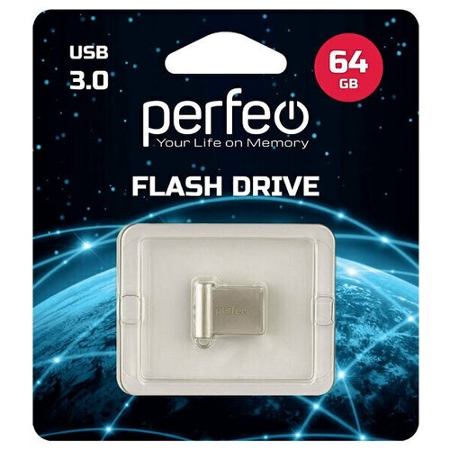 USB Флеш-накопитель USB накопитель Perfeo 3.0 64GB M06 Metal Series