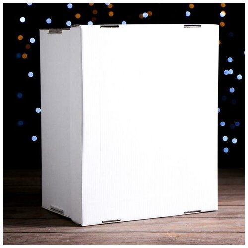 Складная коробка, белая, 31,2 х 25,6 х 16,1 см