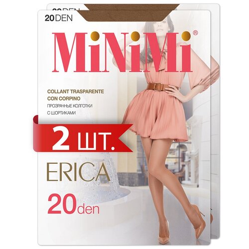 Колготки MiNiMi Erica, 20 den, 2 шт., размер 3/M, бежевый