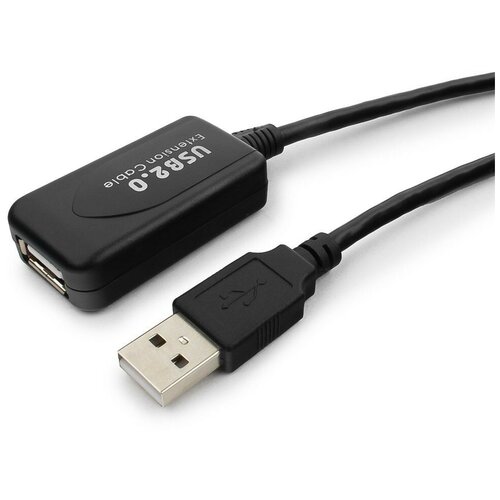 Кабель удлинительный USB A (M) - USB A (F), 4.8м, Gembird Black (UAE016)