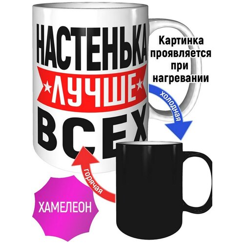 Кружка Настенька лучше всех - хамелеон