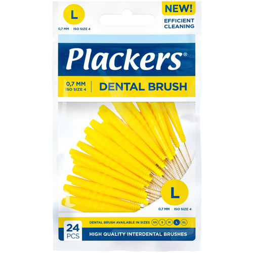 Межзубные ершики Plackers Dental Brush L, 0,7 мм (24 шт.)