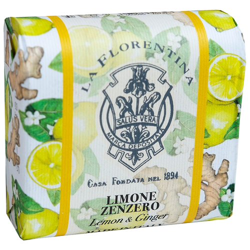 La Florentina Мыло твердое Lemon & Ginger парфюм, 106 мл, 106 г