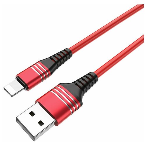 Кабель USB Lightning 8Pin HOCO U46 Tricyclic 1м красный