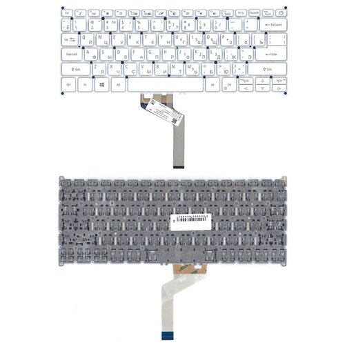 Клавиатура (keyboard) для ноутбука Acer Swift 7 SF714-52T, белая