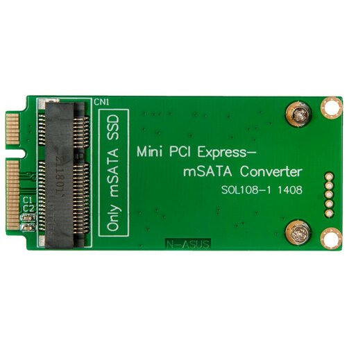 Адаптер-переходник для установки диска SSD mSATA в разъем miniPCIe / NFHK N-ASUS