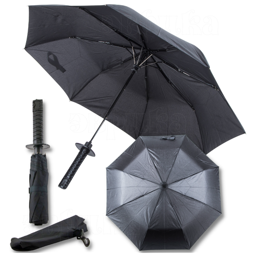 Зонт ЭВРИКА подарки и удивительные вещи, полуавтомат, черный