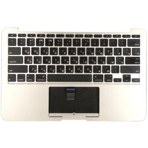 Клавиатура для ноутбука MacBook A1370 2010+ черная без подсветки плоский ENTER топ-панель