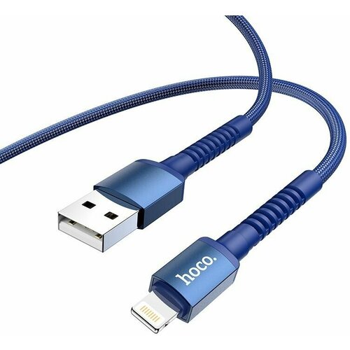 Кабель USB 2.4A (iOS Lighting) 1м HOCO X71 Синий