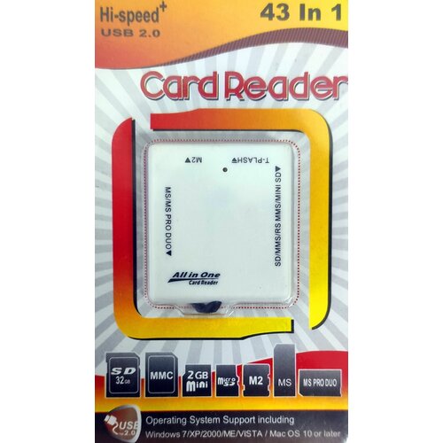 USB кард ридер / Card Reader SD / MMC / mini / MicroSD / M2 / MS / MS PRO DUO