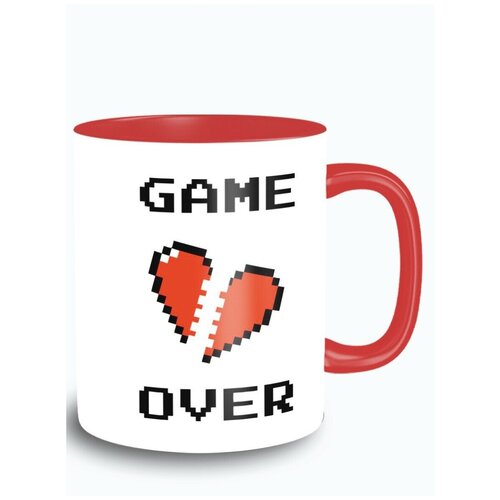 Кружка красная мемы game over игра окончена - 10644