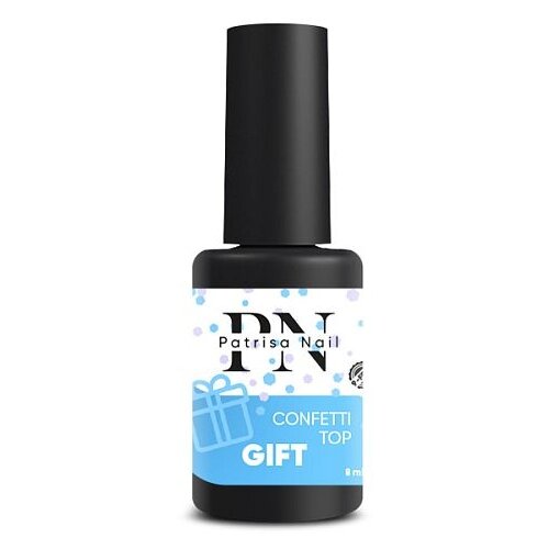 Patrisa Nail верхнее покрытие Confetti Top, gift, 8 мл