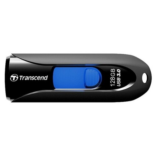 Флеш-память Transcend JetFlash 790, 128Gb, USB 3.1 G1, ч/син, TS128GJF790K 1 шт.