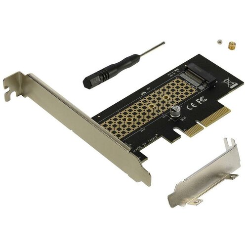 ORIENT C300E, Переходник PCI-E 4x->M.2 M-key NVMe SSD, тип 2230/2242/2260/2280, планки крепления в комплекте (31100)