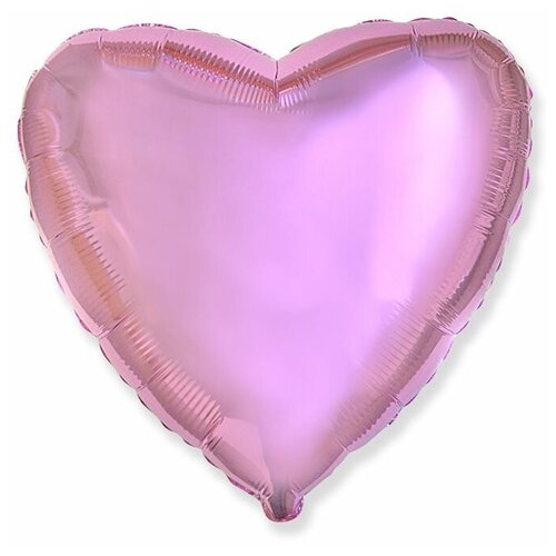 Воздушный шар Ф Б/РИС 18" сердце Металлик Pink УП
