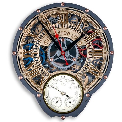 Часы настенные Автоматон 1722 Метео WOODANDROOT