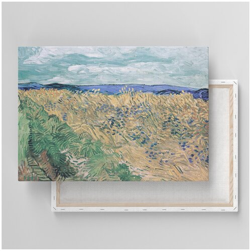 Картина на холсте с подрамником / Van Gogh - Wheat Field with Cornflowers, 1890 / Ван Гог