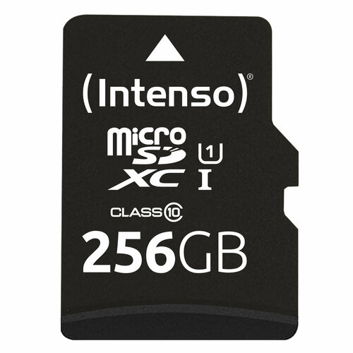 Карта памяти (Intenso) microSDXC UHS-I Premium 90 MB/s 256 GB + SD adapter (Germany)