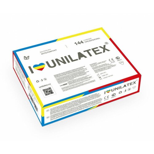 Разноцветные ароматизированные презервативы Unilatex Multifruits - 144 шт. (цвет не указан)