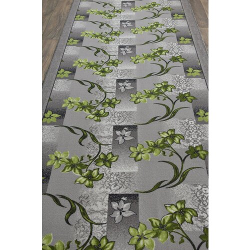 Ковровая дорожка на войлоке, Витебские ковры, с печатным рисунком, 1236_46, серая, 1.3*4.5 м