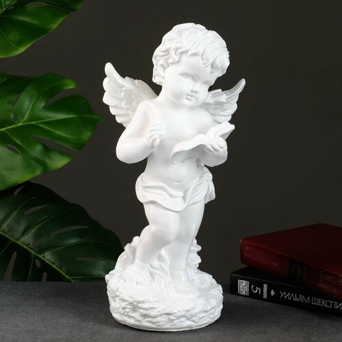Хорошие сувениры Фигура "Ангел с книгой" белый 16х16х34см